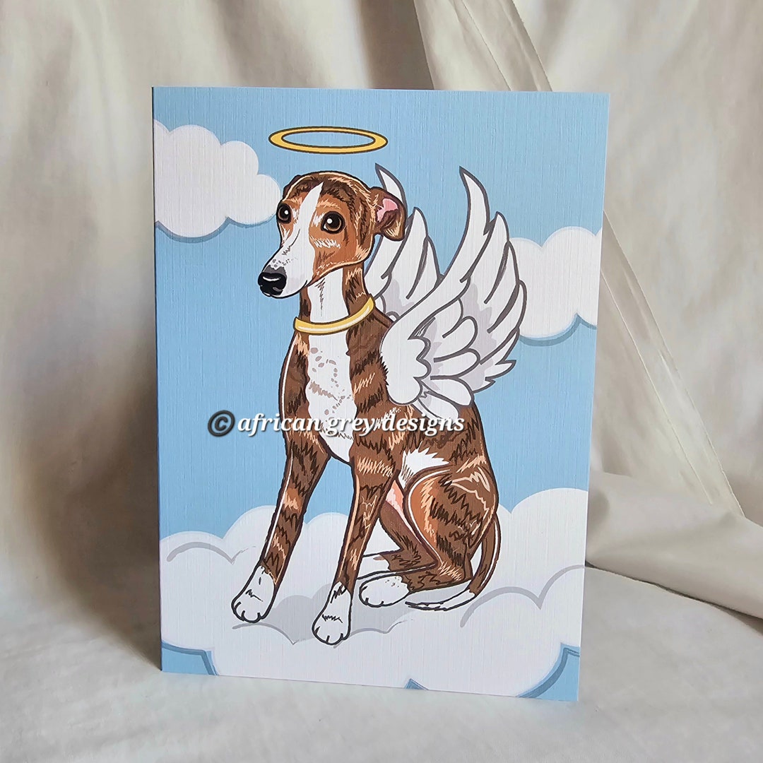 Angel Greyhound Greeting Card - Whippet Angel - Etsy