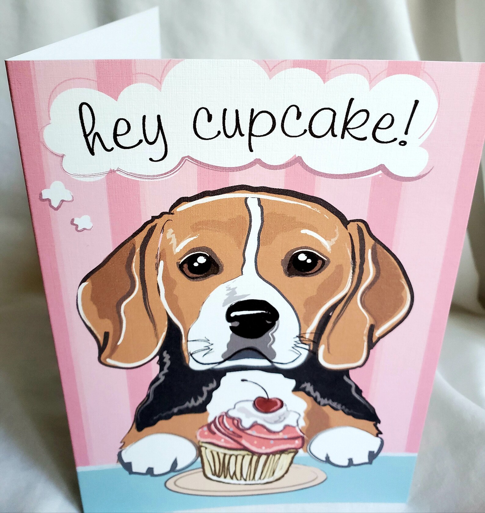 Beagle Cupcake Greeting Card - Etsy