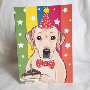 Birthday Yellow Lab Greeting Card - Etsy