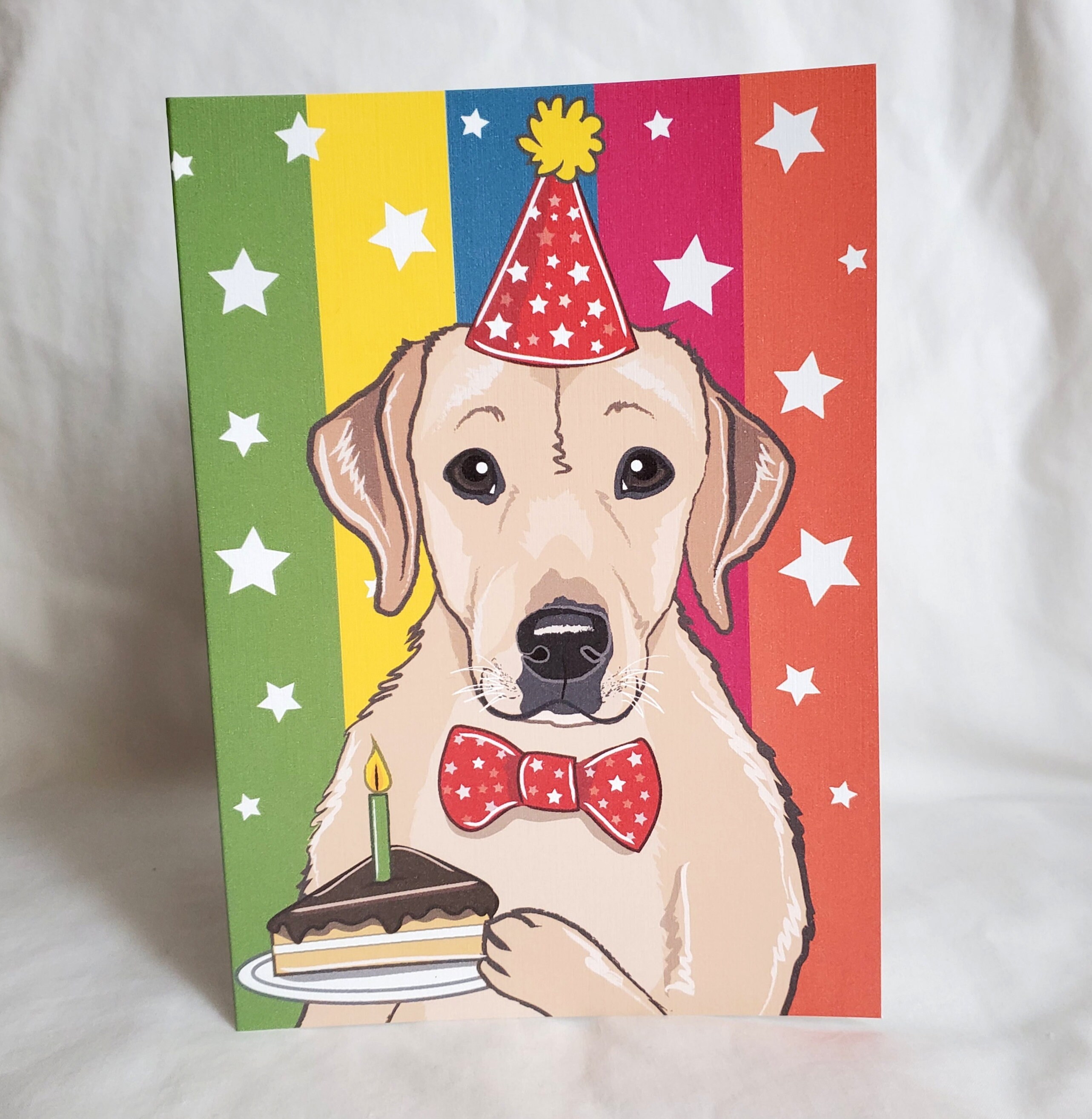 Birthday Yellow Lab Greeting Card | Etsy