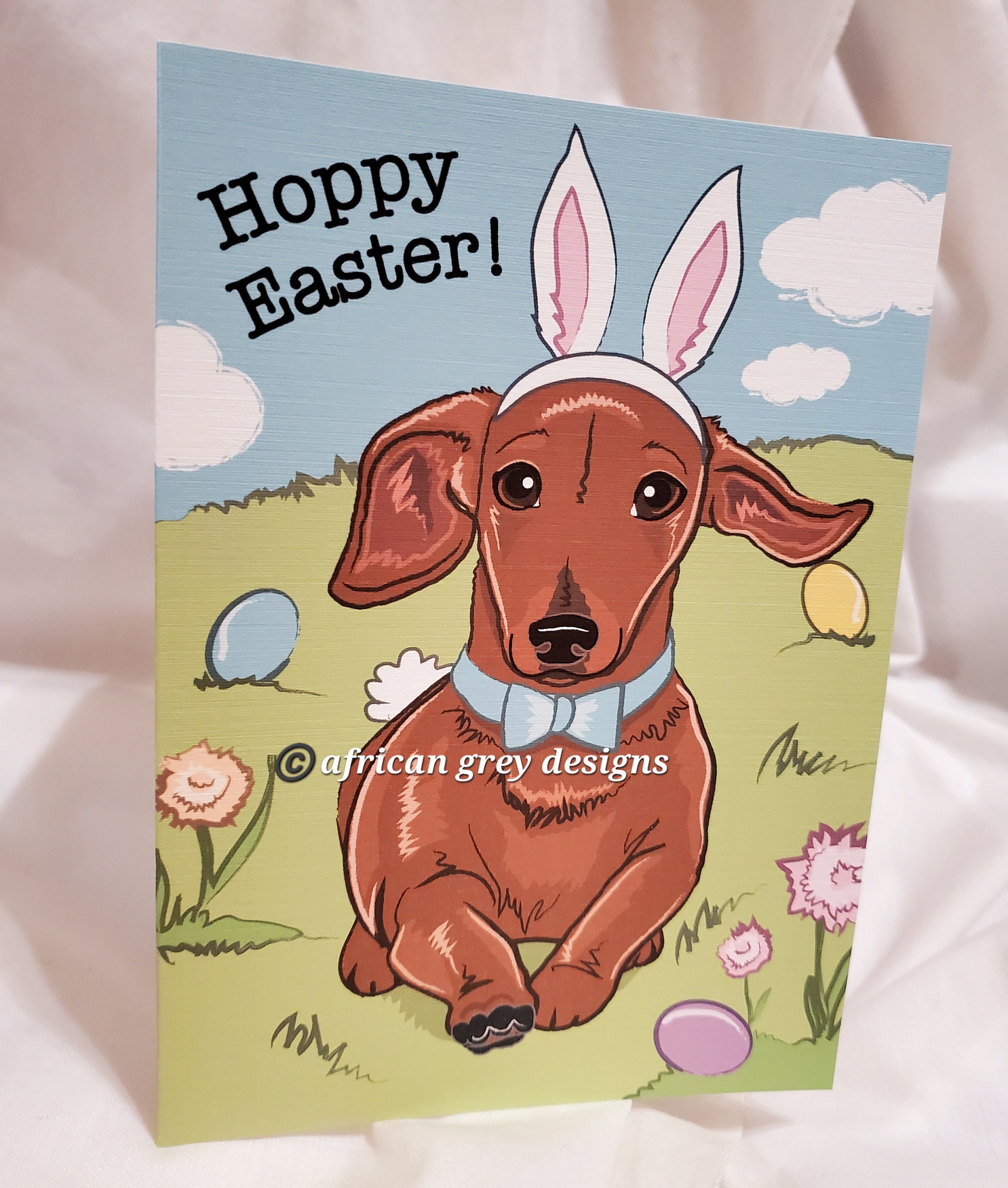 Easter Dachshund Greeting Card - Etsy