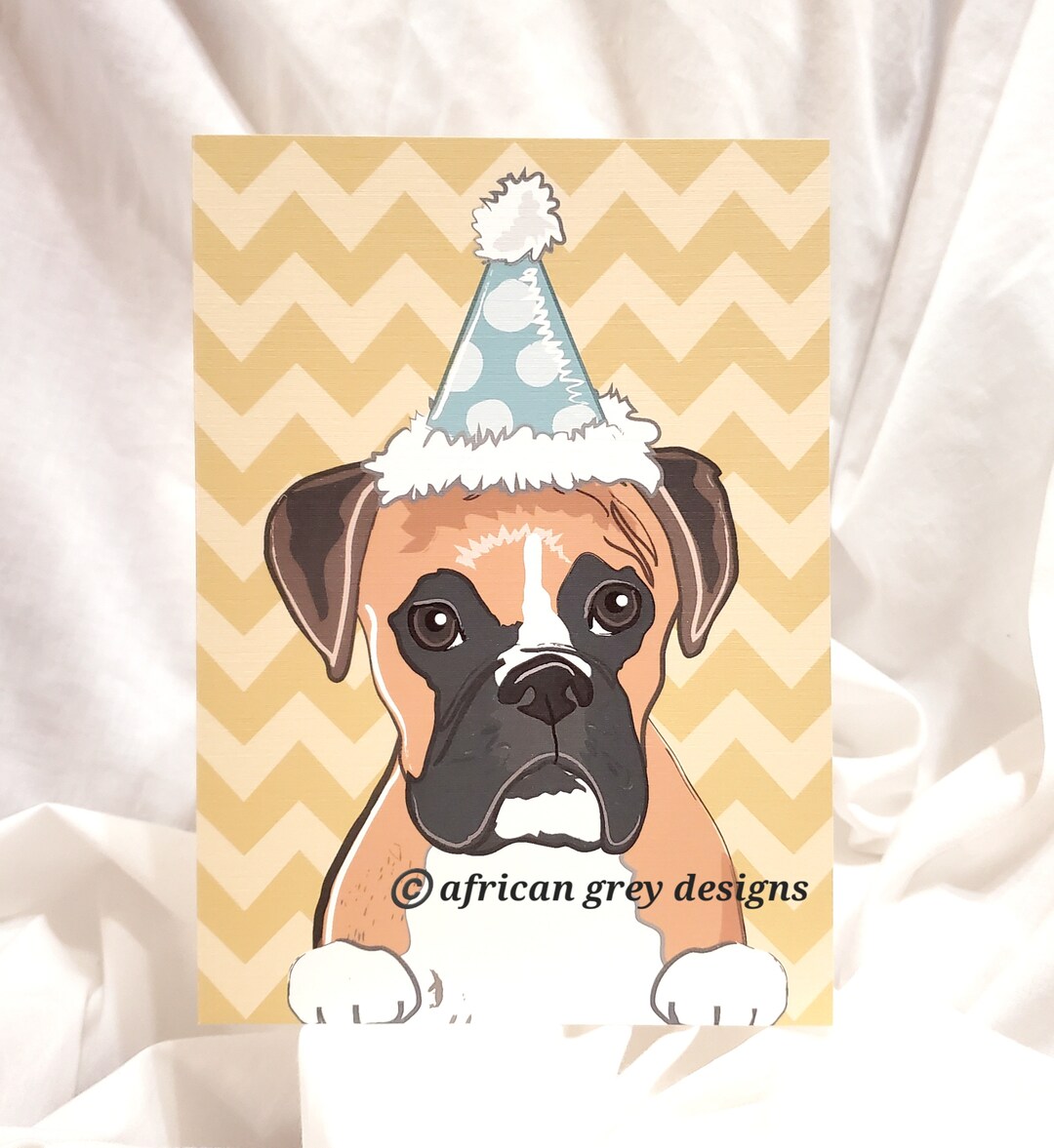 Birthday Boxer Dog Greeting Card - Etsy