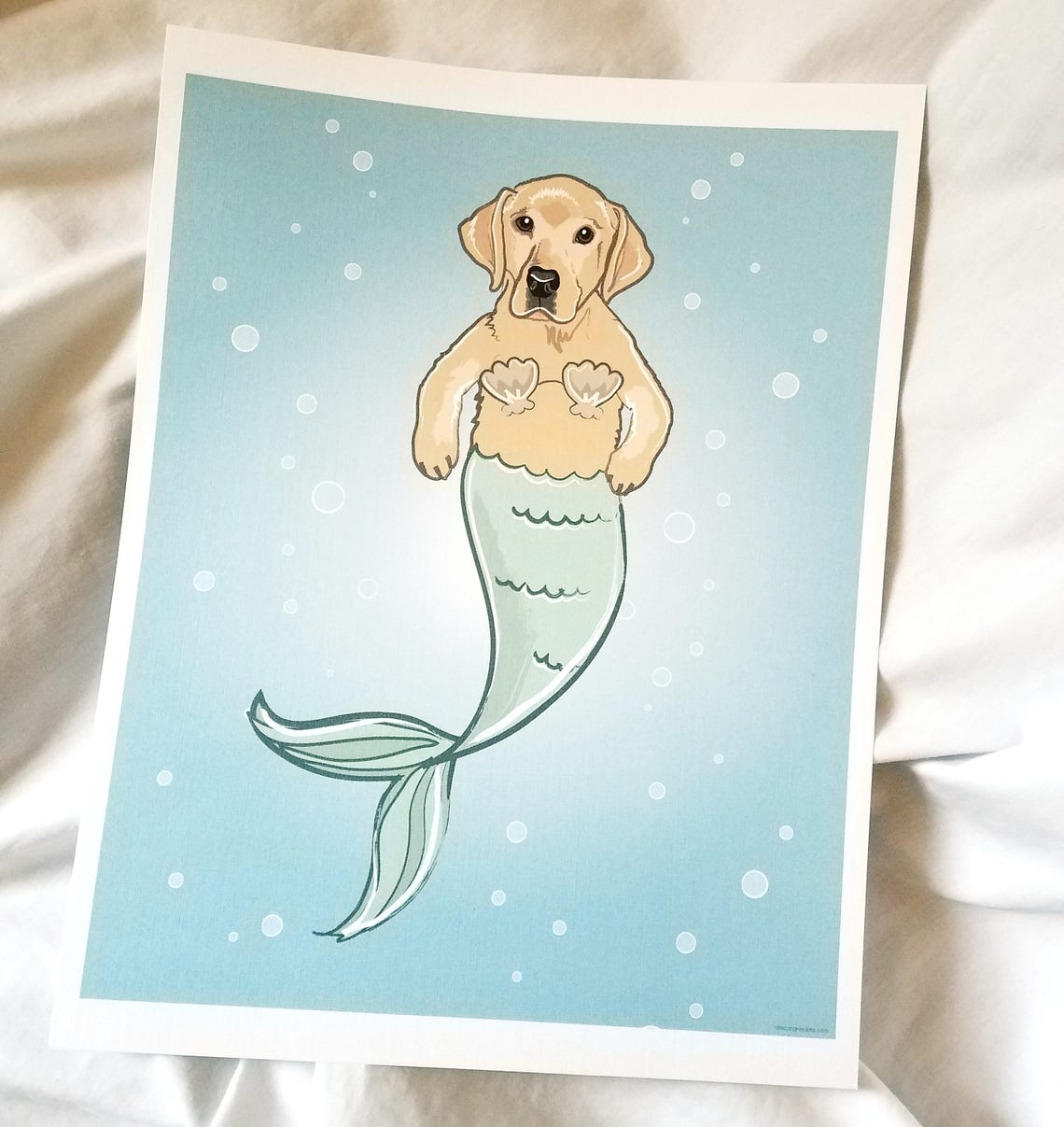 Yellow Labrador Retriever Mermaid Bikini Shell Top | Etsy