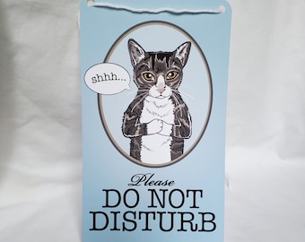 Do Not Disturb Cat Sign - Etsy