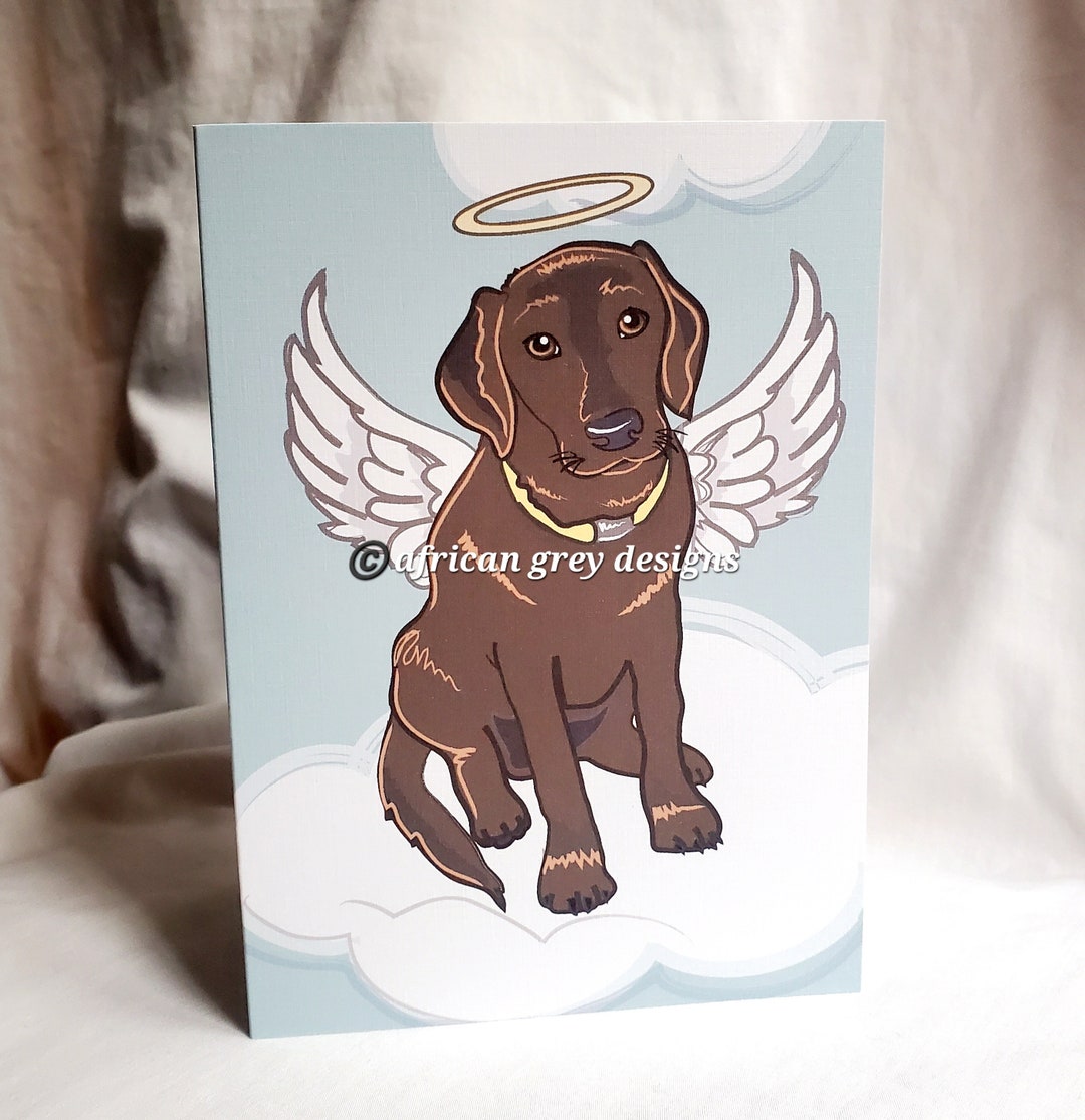 Angel Chocolate Labrador Retriever Greeting Card - Etsy