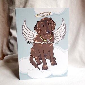 Angel Chocolate Labrador Retriever Greeting Card - Etsy
