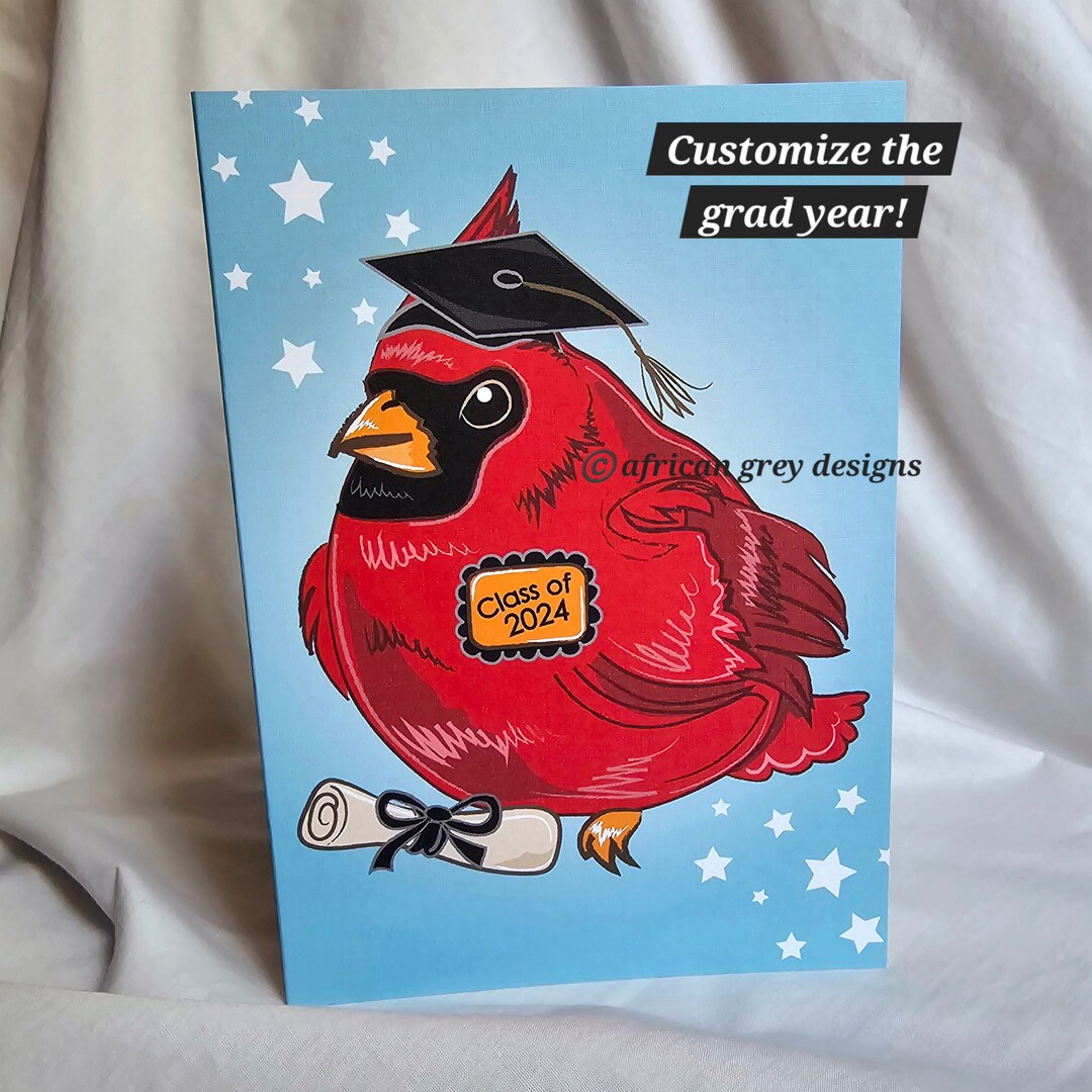 Cardinal Graduation Greeting Card - Etsy