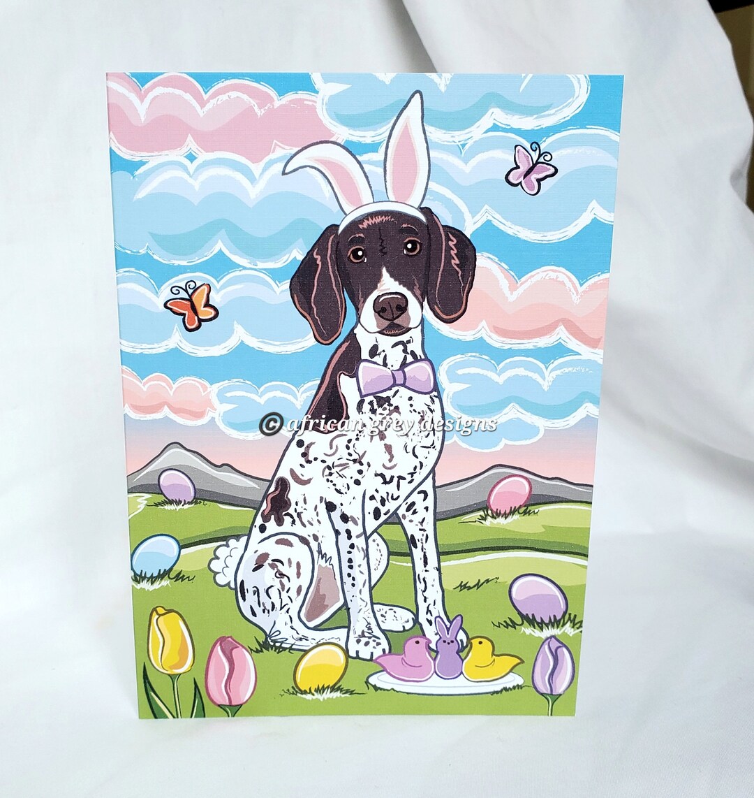 Easter Bunny German Shorthaired Pointer Greeting Card - Etsy
