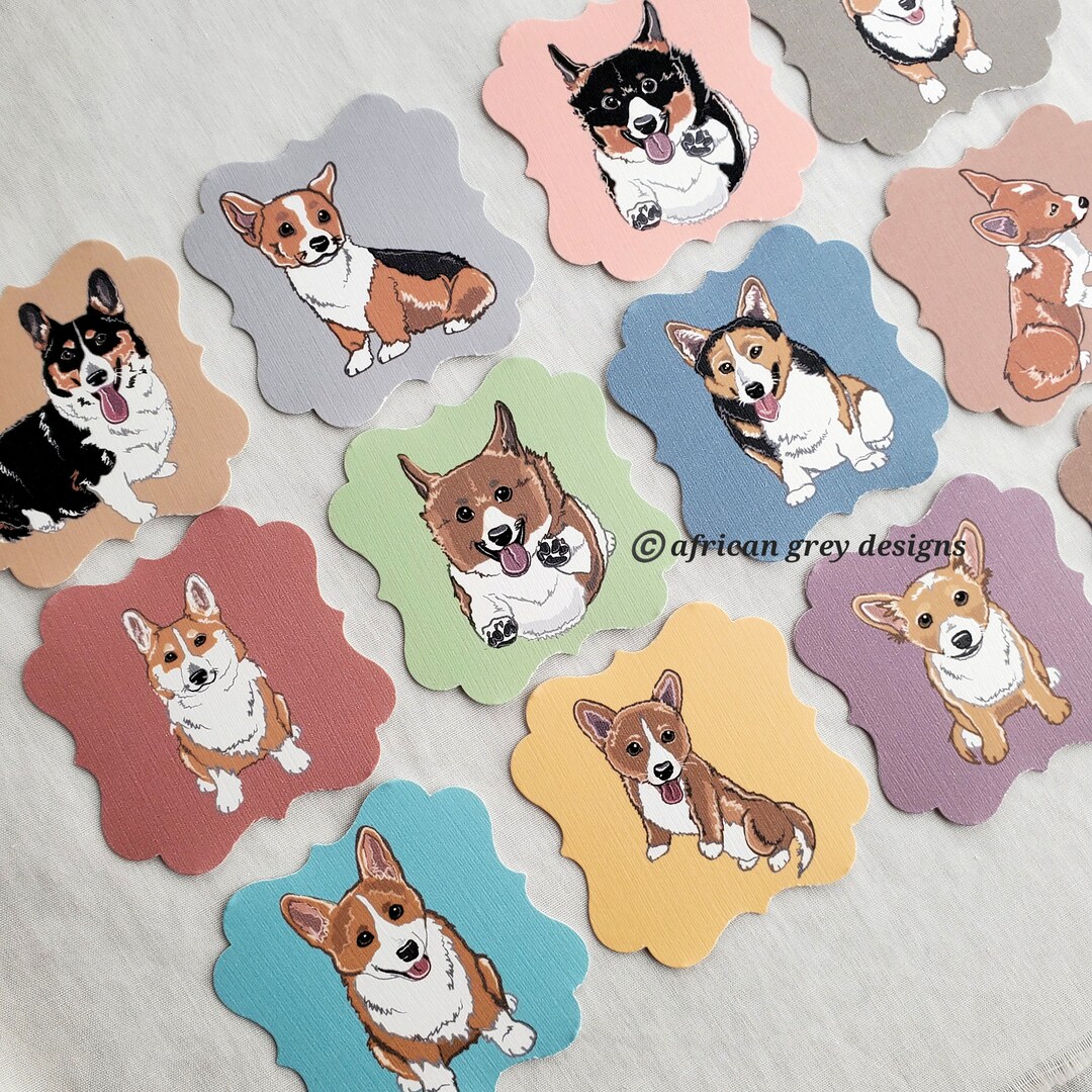 Corgi Die Cut Collection - Eco-friendly Set of 12 - Scrapbooking ...
