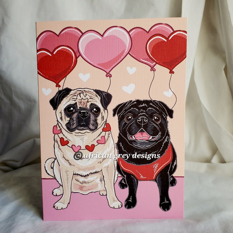 Pug Card - Etsy