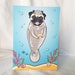Manatee Pug Greeting Card - Etsy