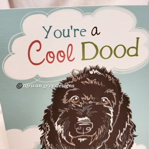 Cool Black Labradoodle Greeting Card - Etsy