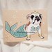 English Bulldog Beach Mermaid Greeting Card - Etsy