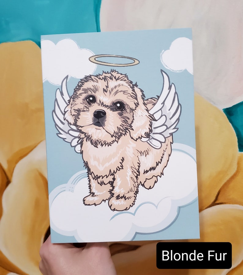 Angel Shih Tzu Greeting Card Choose Your Fur Color - Etsy