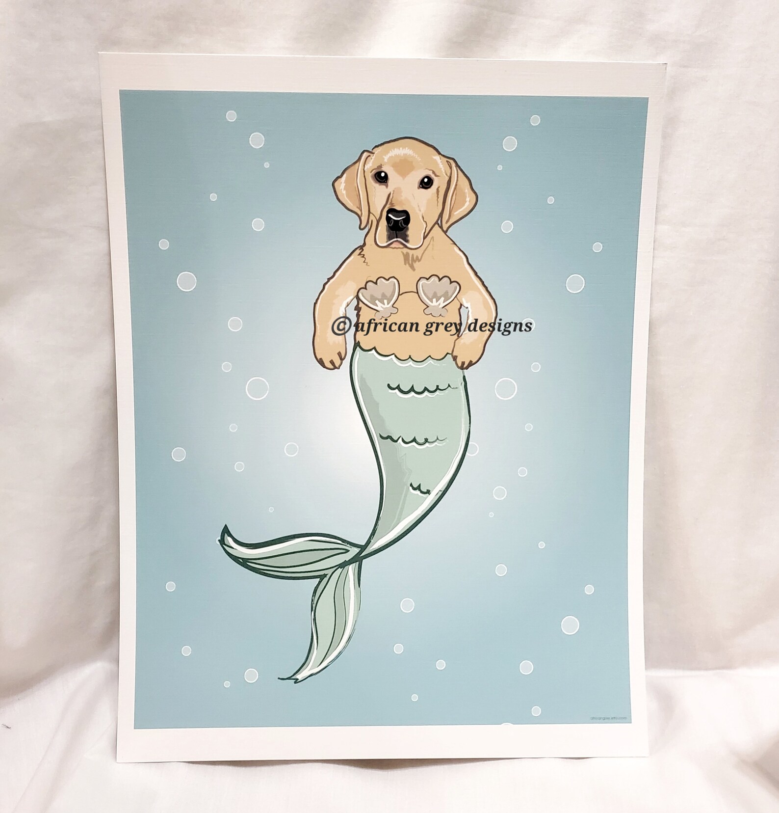 Yellow Labrador Retriever Mermaid Bikini Shell Top - Etsy