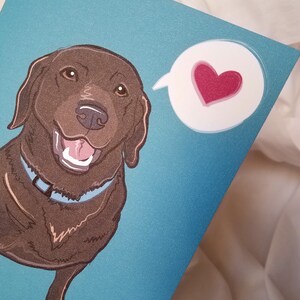 Chocolate Lab Heart Greeting Card - Etsy
