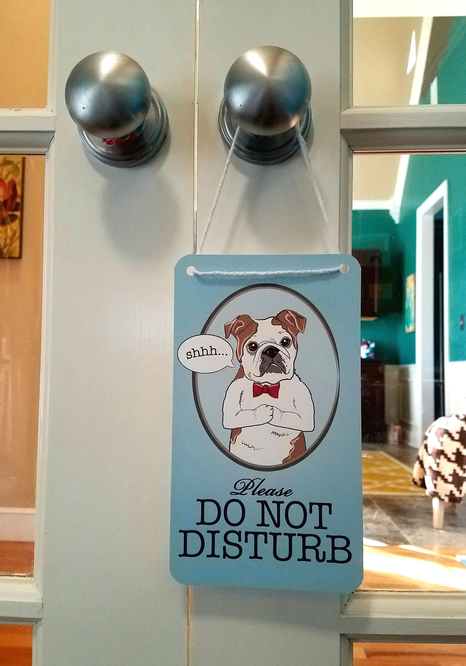 English Bulldog Do Not Disturb Sign - Etsy