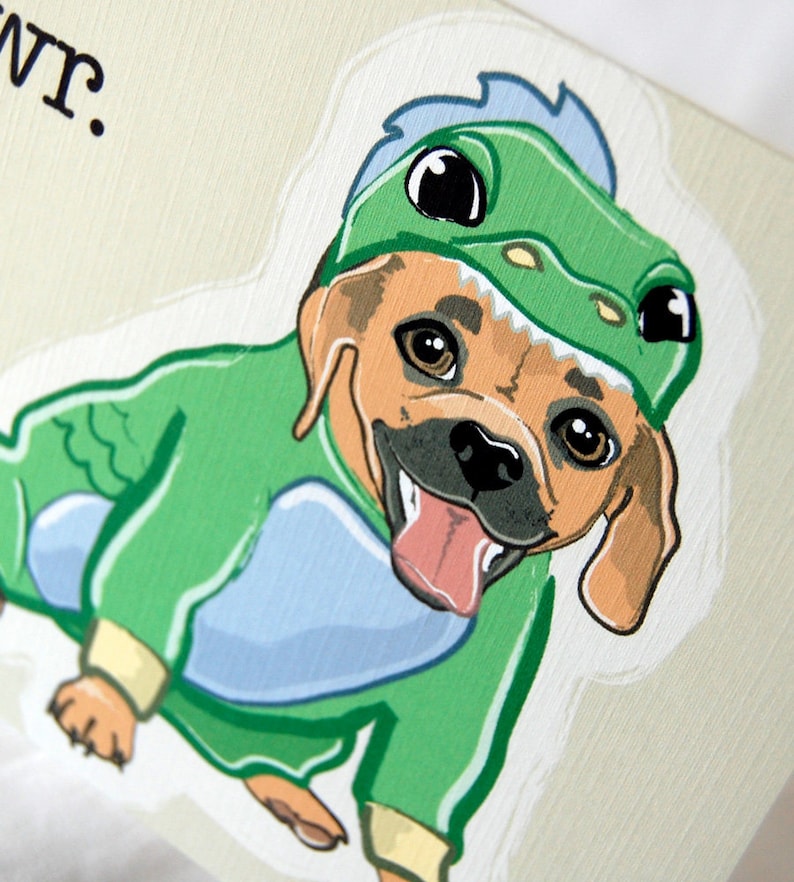 Dragon Puggle Greeting Card | Etsy