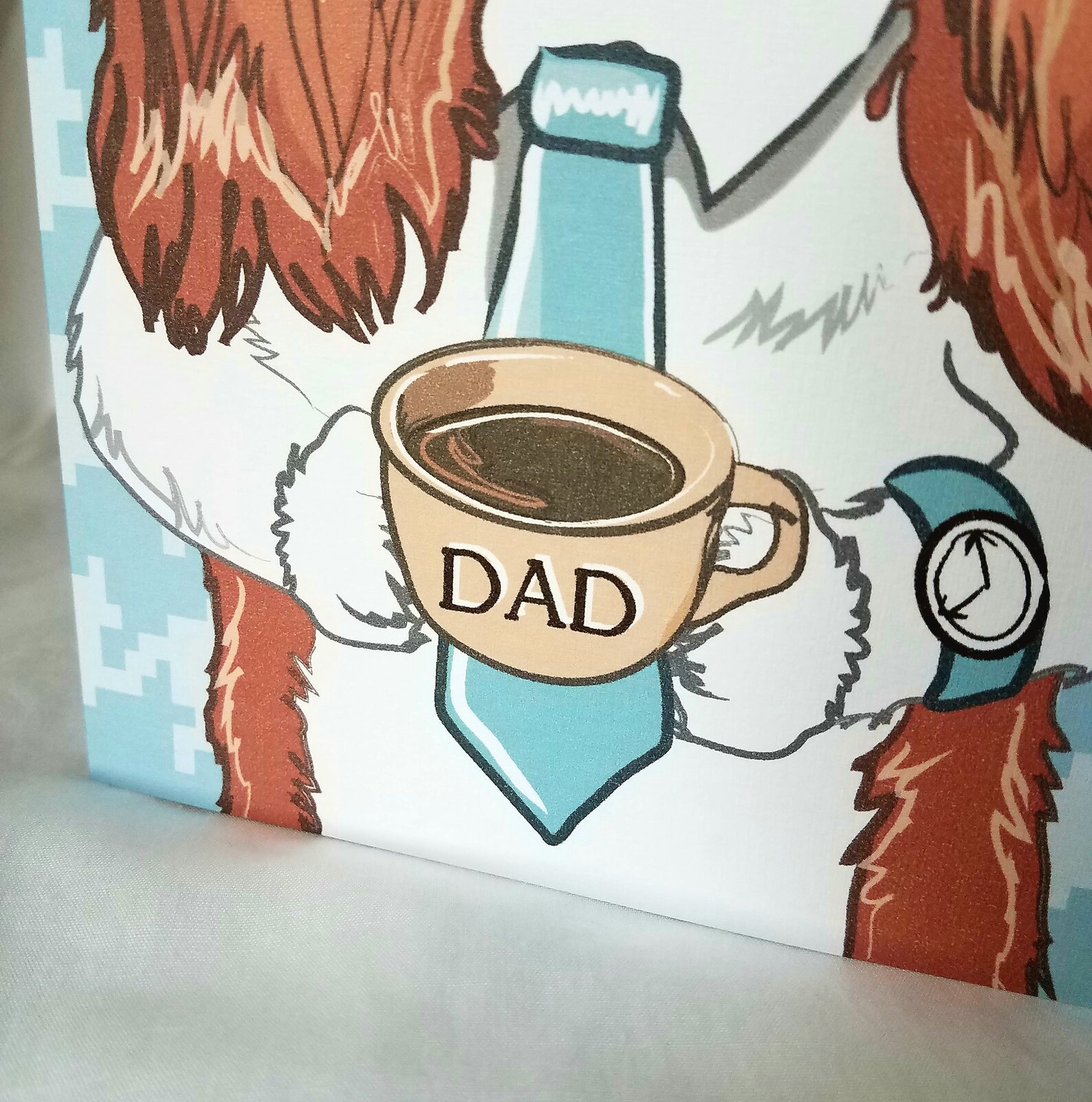 King Charles Spaniel Dad Greeting Card | Etsy