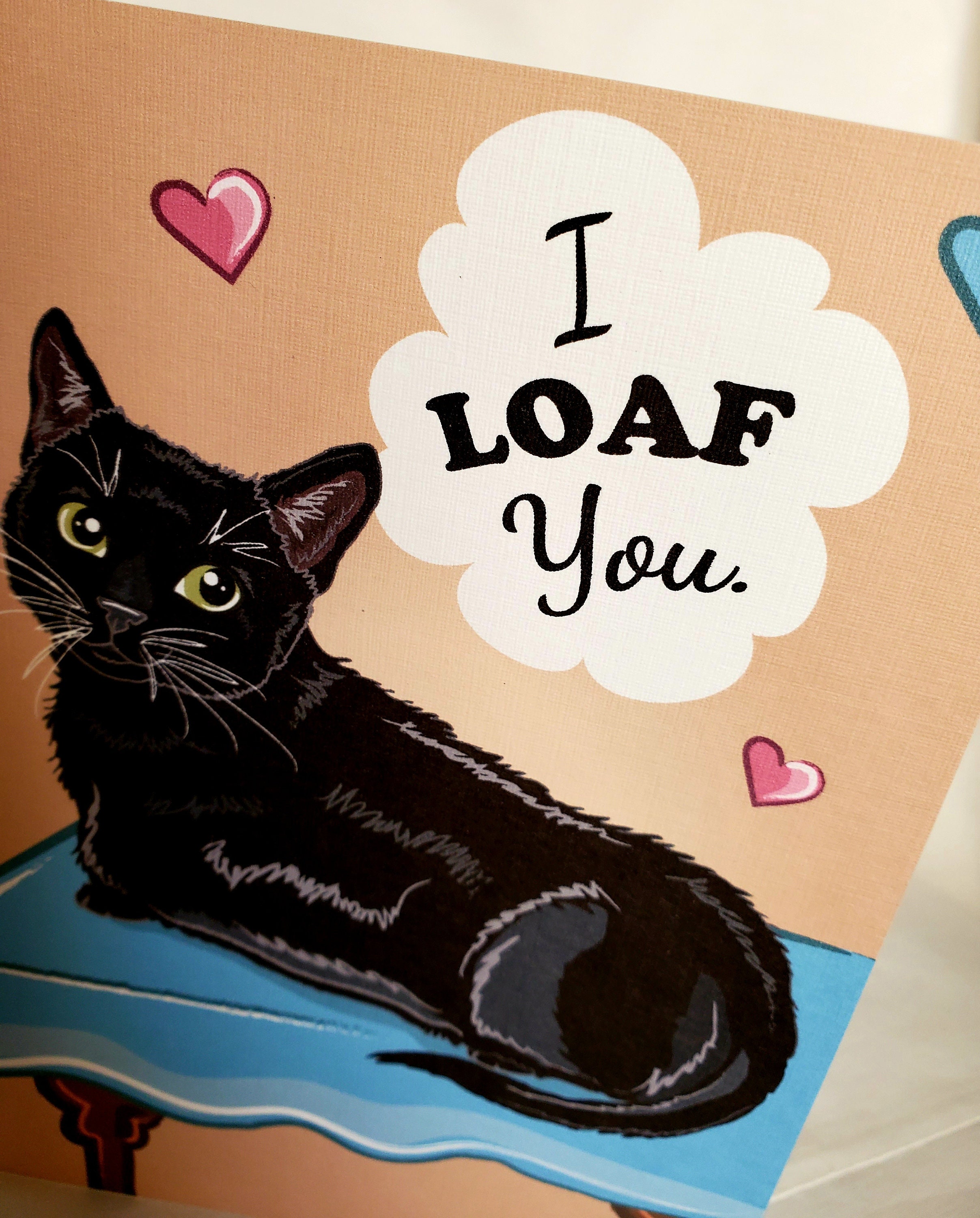 Siamese Cat Loaf Greeting Card Choose Your Fur Color | Etsy