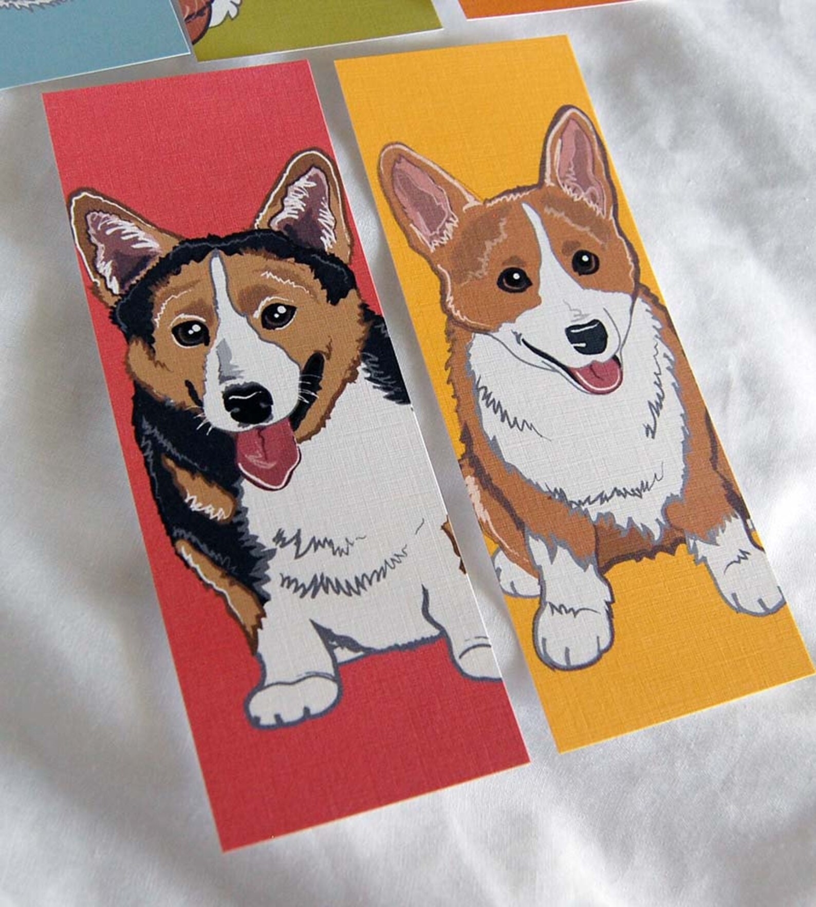 Colorful Corgi Bookmarks Eco-friendly Set of 5 - Etsy