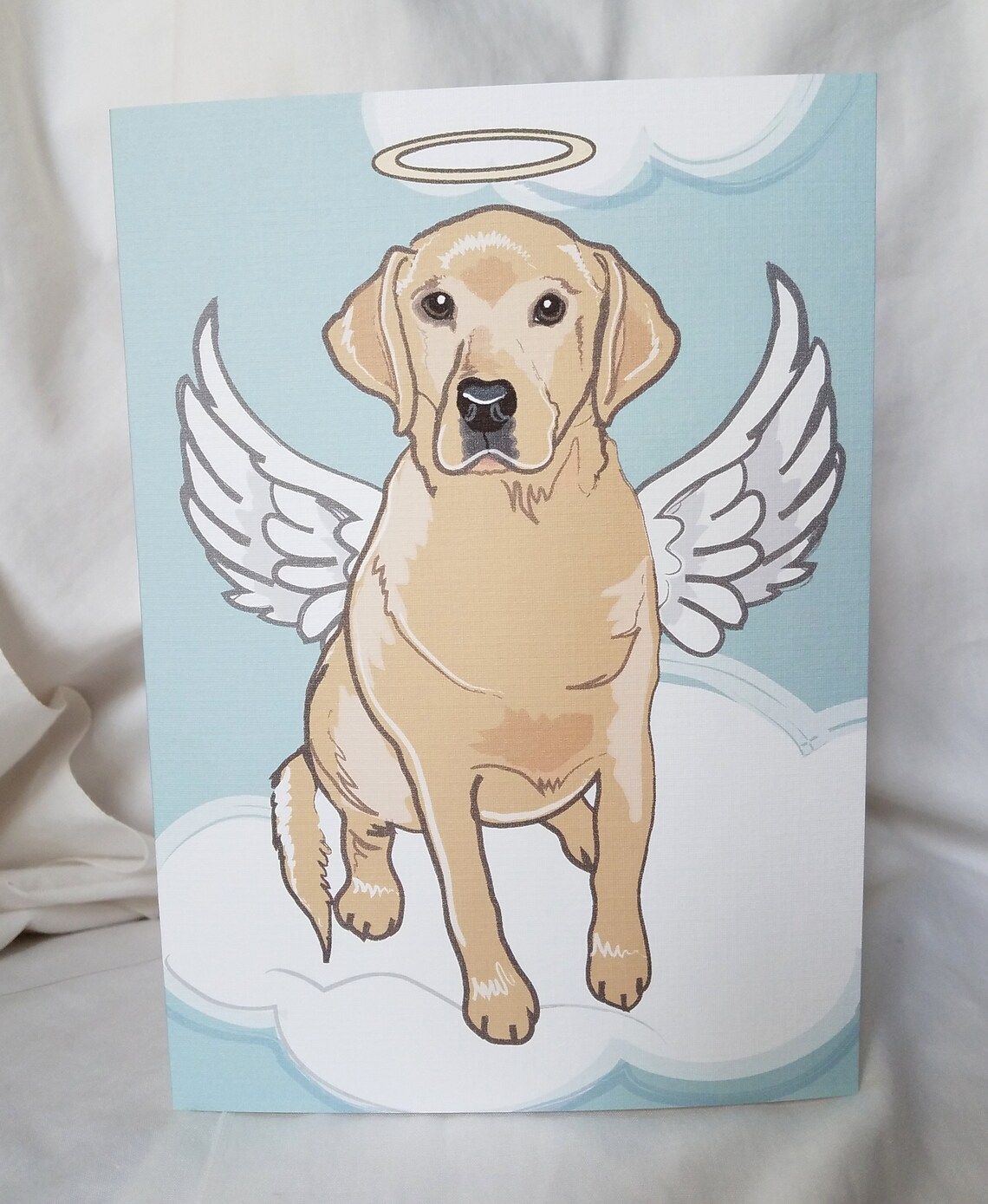 Angel Chocolate Labrador Retriever Greeting Card | Etsy