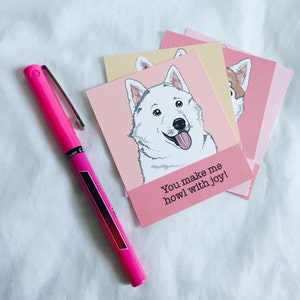 Husky Valentines - Mini Eco-friendly Set of 6 - Printed on Recycled ...
