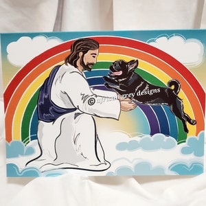 Heavenly Pug Greeting Card - Black Pug - Etsy