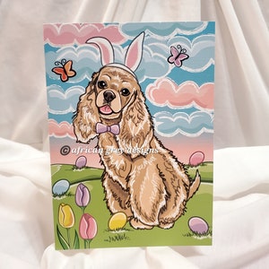 Easter Cocker Spaniel Greeting Card - Etsy