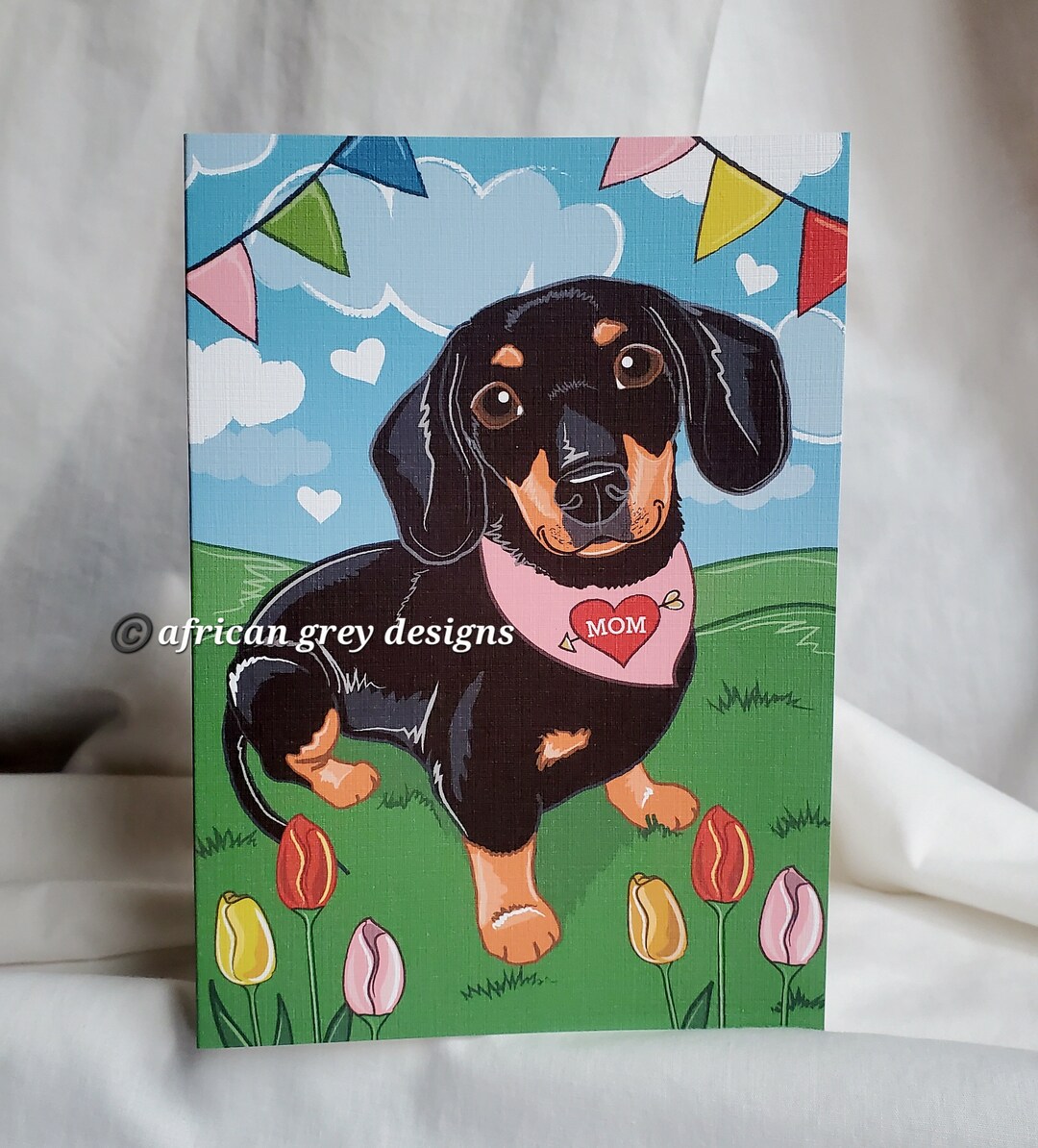 Dachshund Mom Greeting Card - Etsy