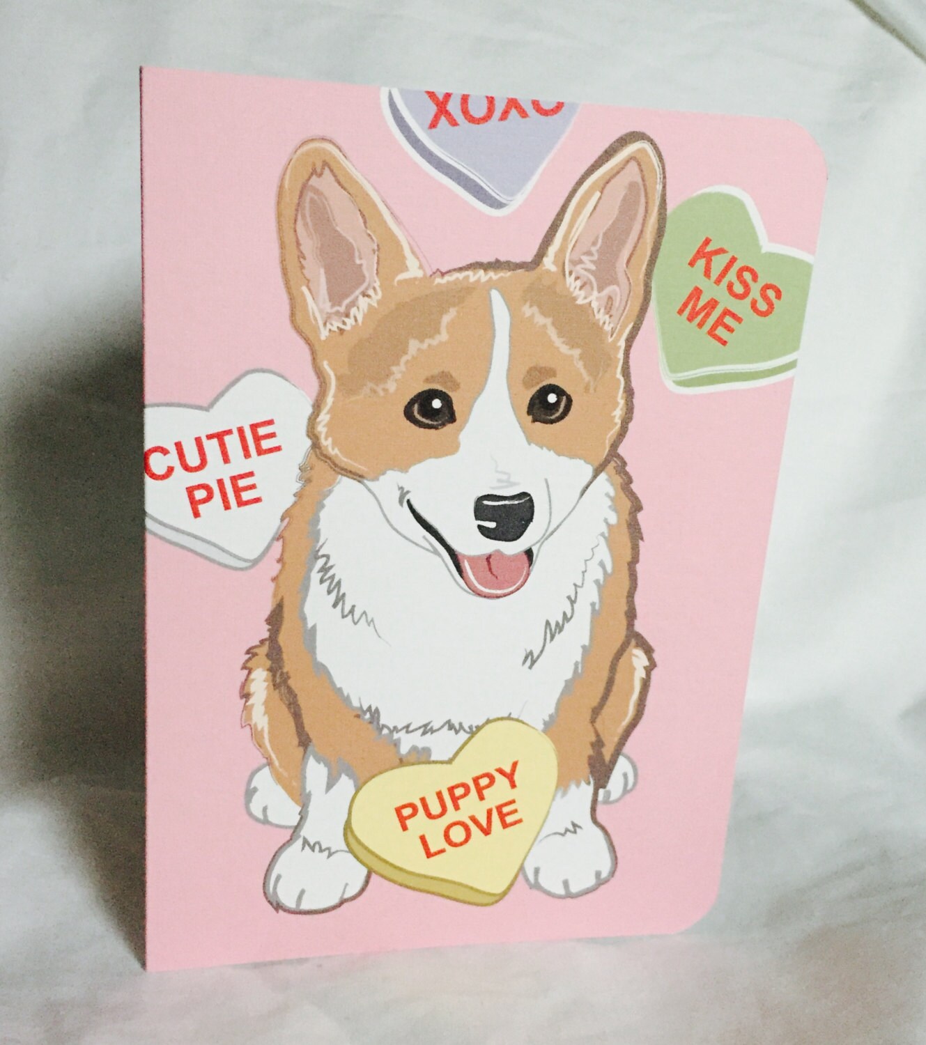 Corgi Puppy Love Greeting Card | Etsy