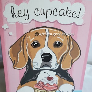 Beagle Cupcake Greeting Card - Etsy