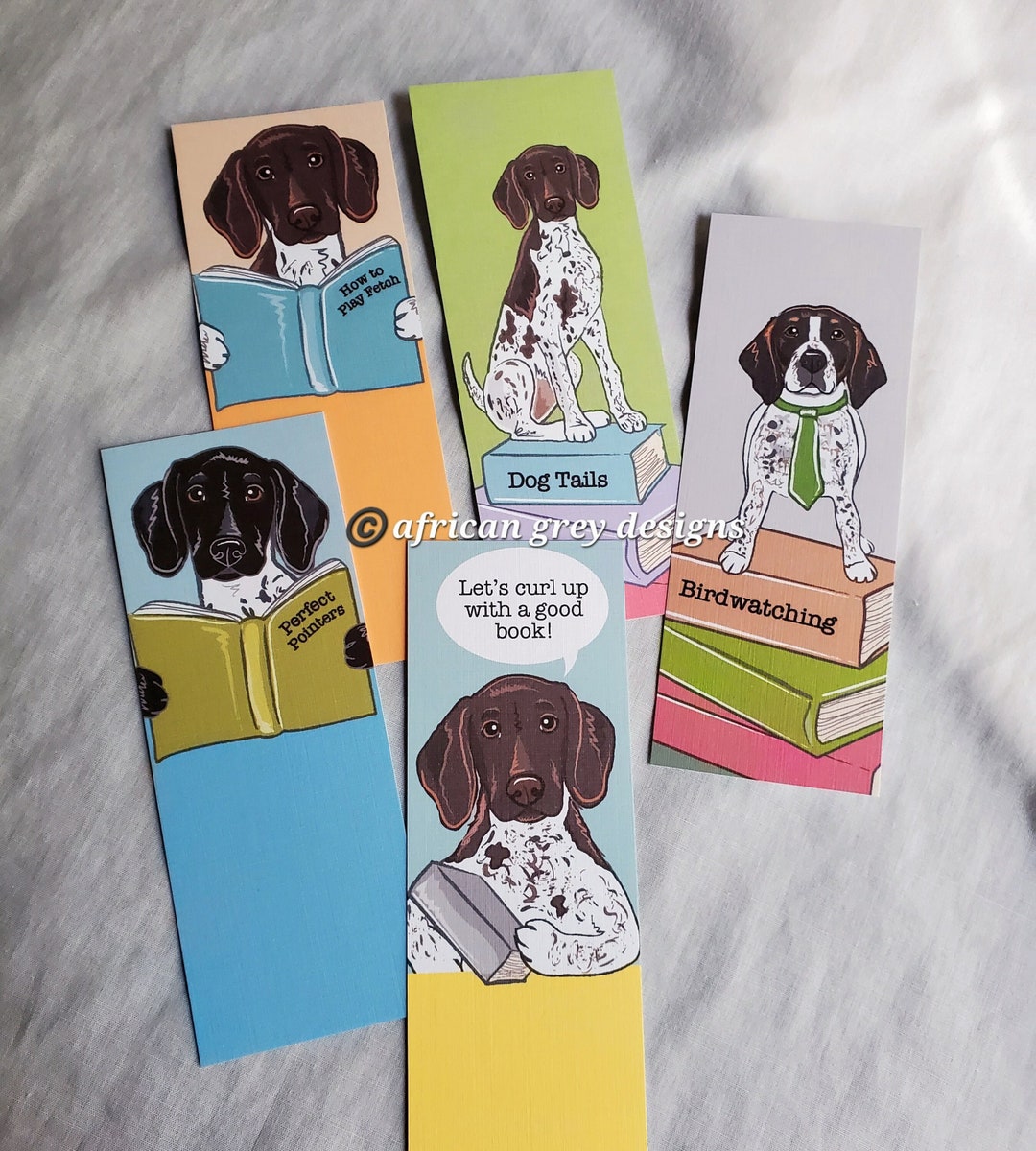 German Shorthaired Pointer Bookmarks - Eco-friendly Set of 5 on ...