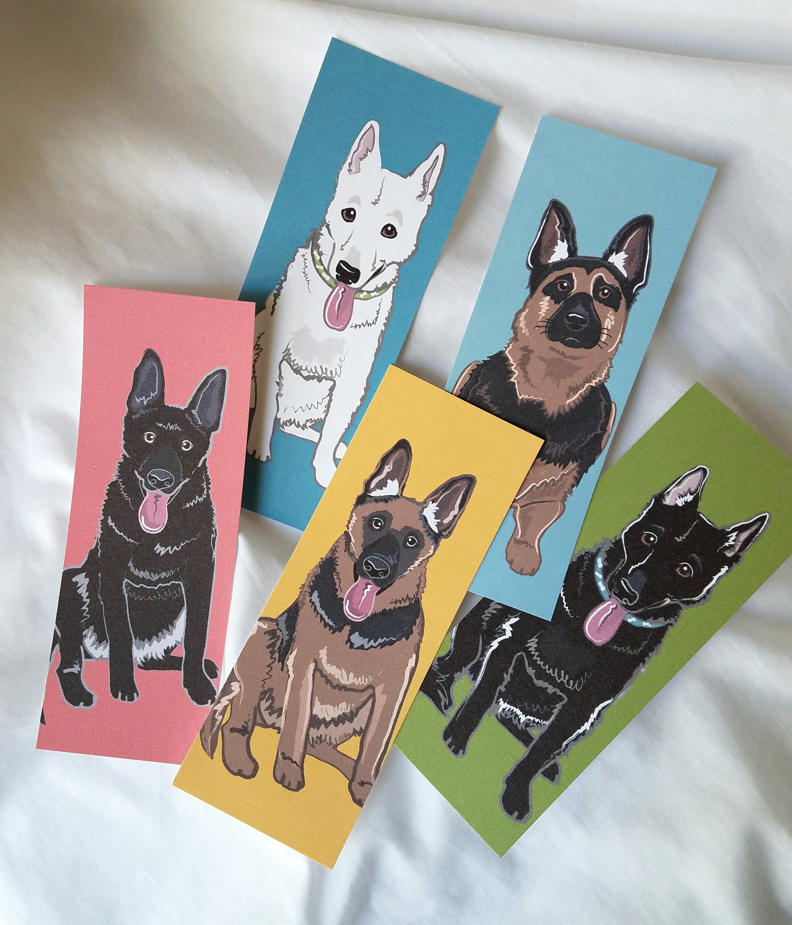 German Shepherd Bookmarks Eco-friendly Set of 5 | Etsy