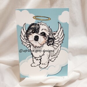 Angel Shih Tzu Greeting Card - Choose Your Fur Color - Etsy