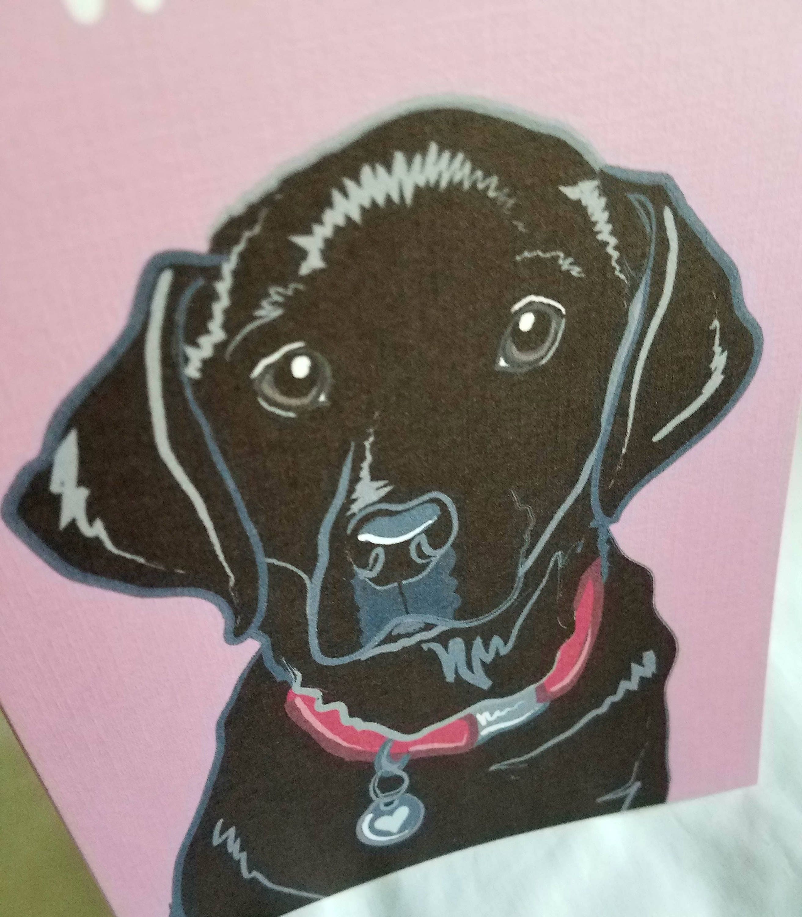 Wuff You Black Lab Greeting Card | Etsy