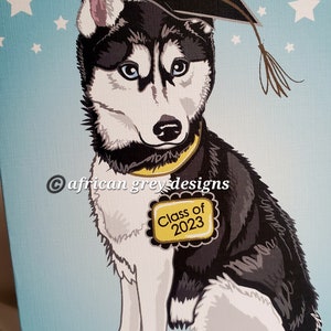 Husky Graduation Greeting Card - Etsy