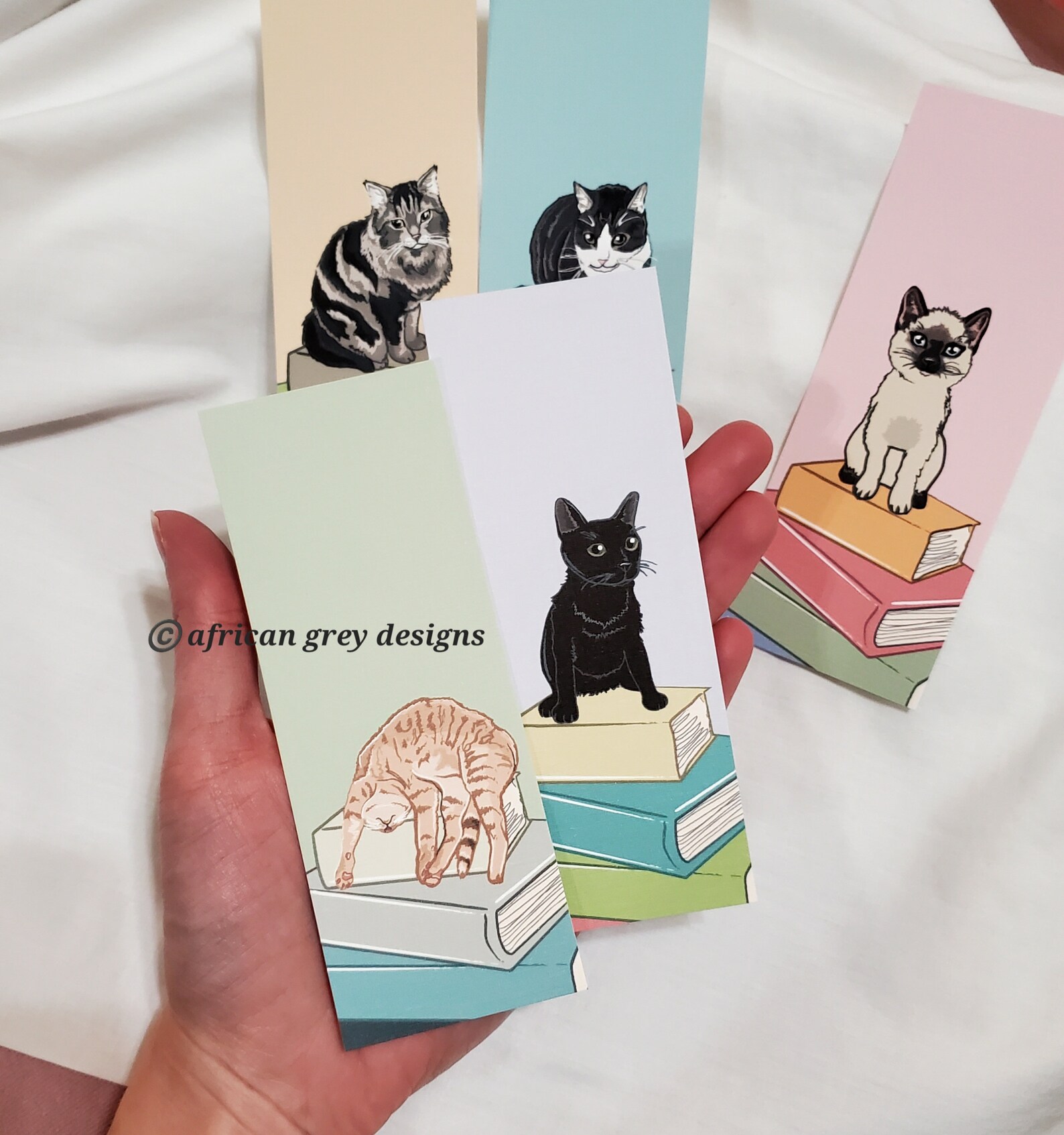 Cat Bookmarks Eco-friendly Set of 5 - Etsy