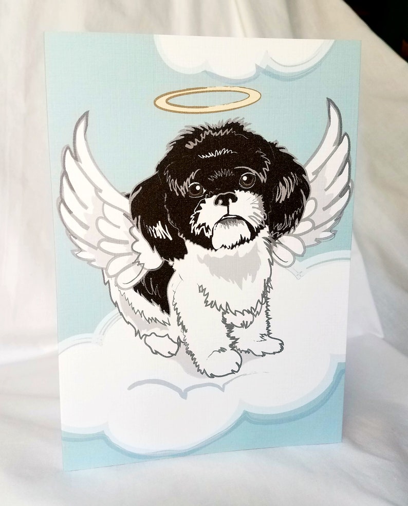 Angel Shih Tzu Greeting Card | Etsy