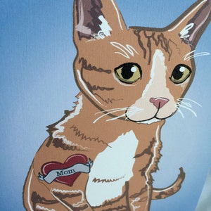 Custom Orange Cat Tattoo Greeting Card | Etsy