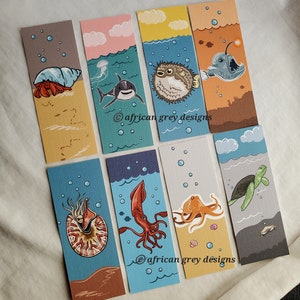 Mini Deep Sea Bookmarks - Eco-friendly Set of 8 - Etsy