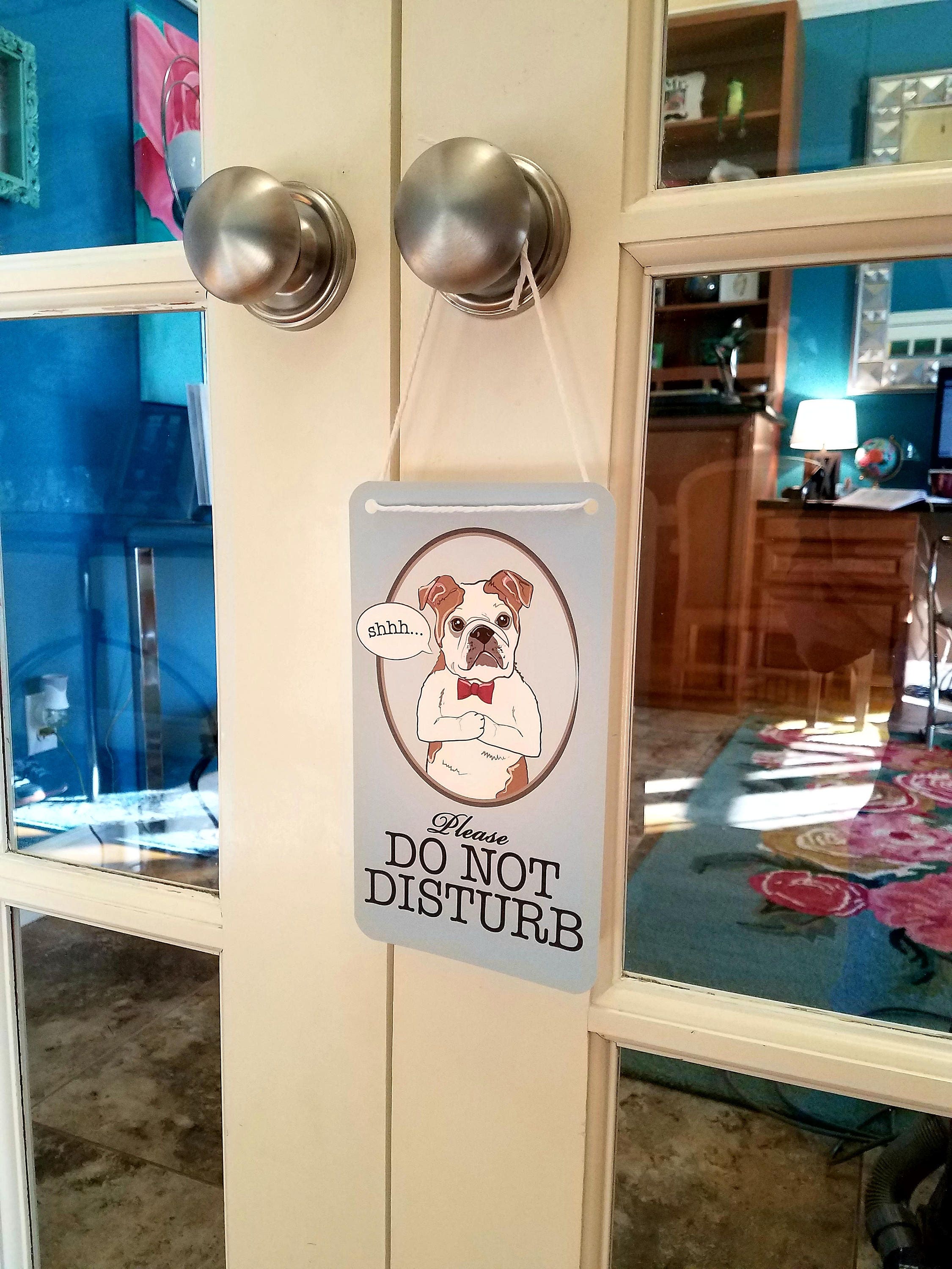 English Bulldog Do Not Disturb Sign - Etsy