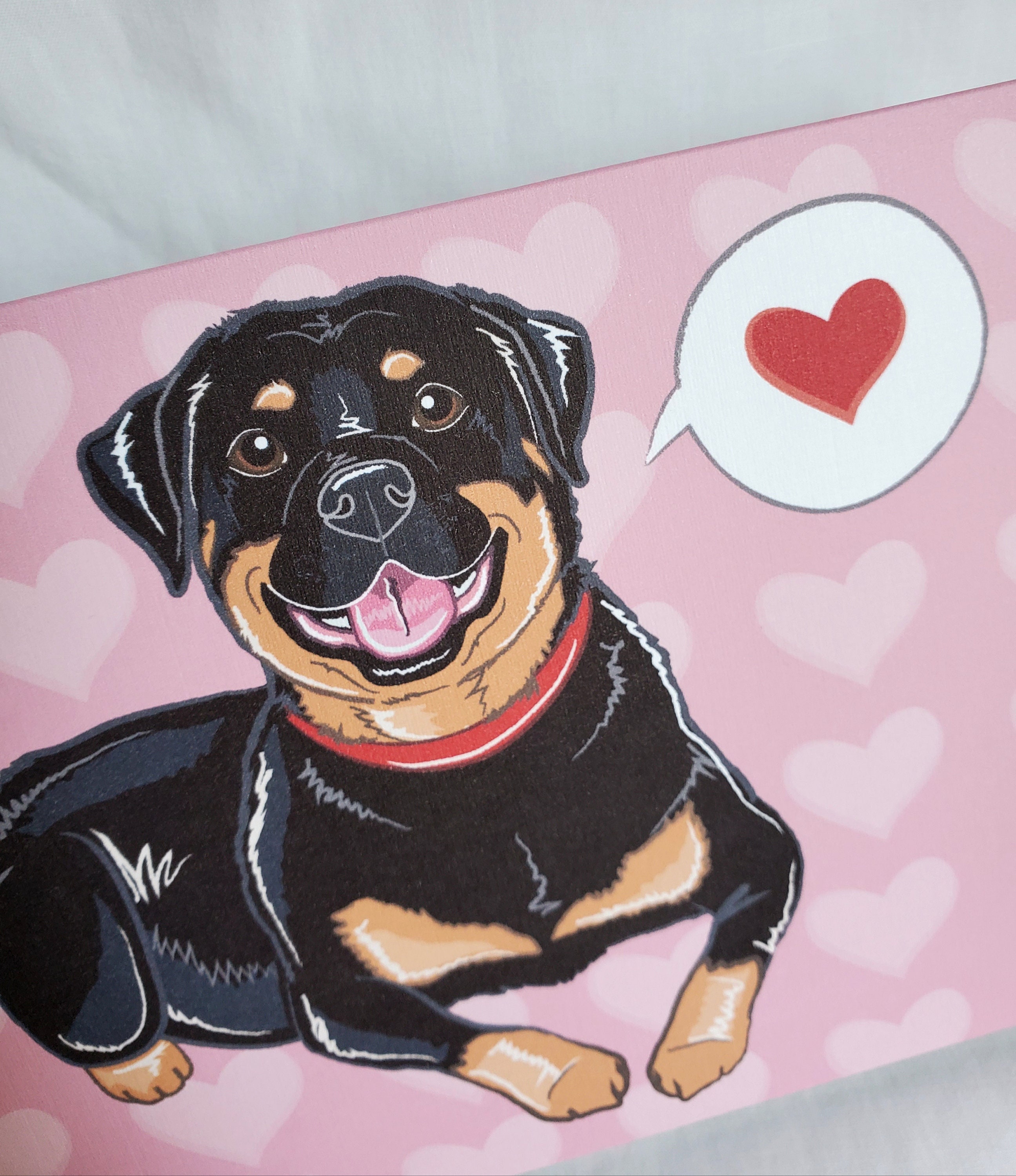 Rottweiler Heart Greeting Card - Etsy