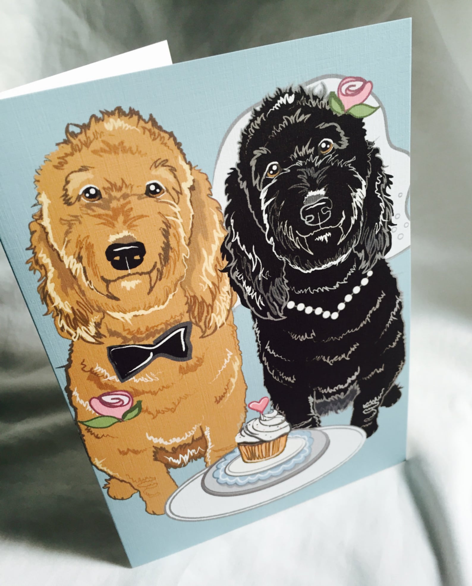 Wedding Labradoodles Greeting Card - Etsy