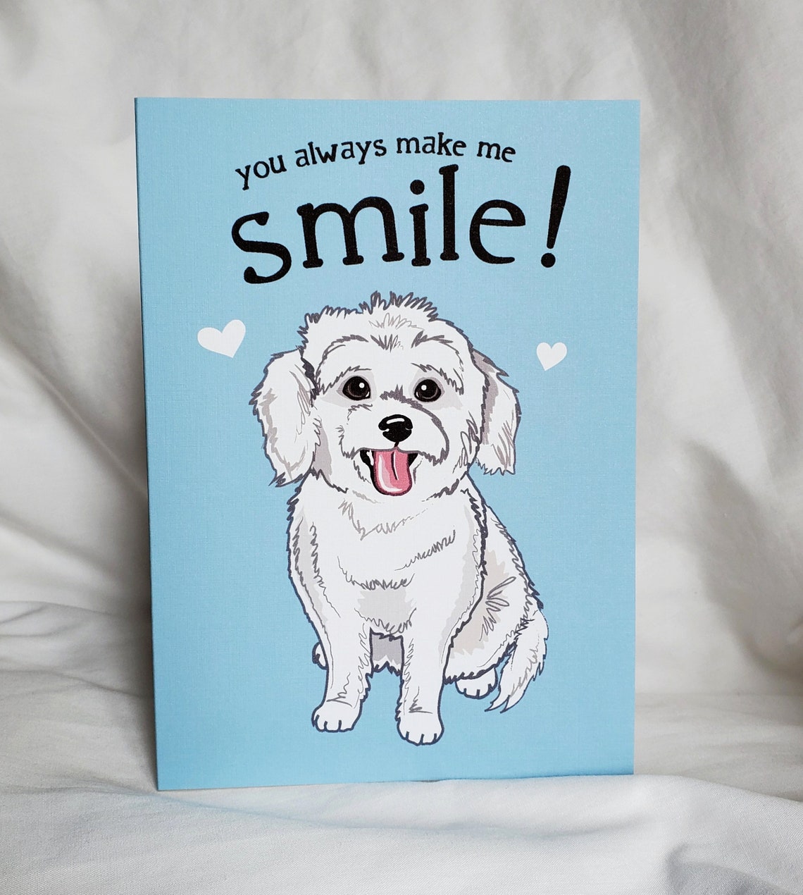 Smiling Maltese Greeting Card - Etsy