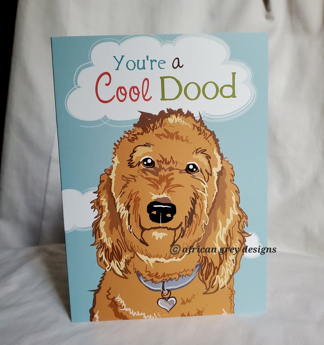 Cool Labradoodle Greeting Card - Etsy