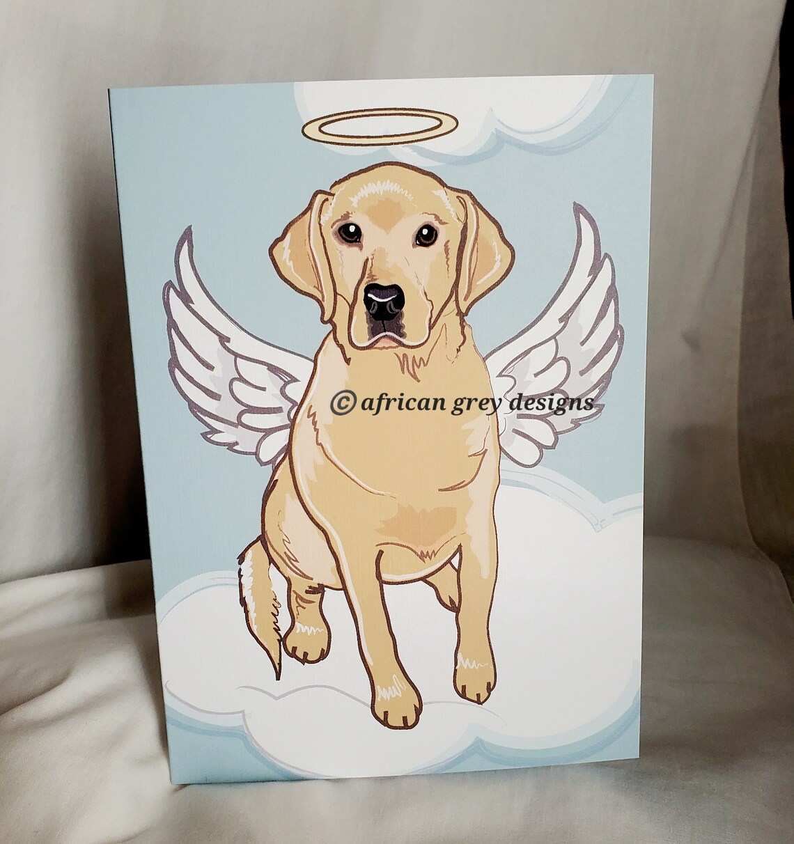 Angel Yellow Labrador Retriever Greeting Card - Etsy