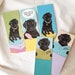 Black Lab Bookmarks Eco-friendly Set of 5 on Recycled Linen | Etsy