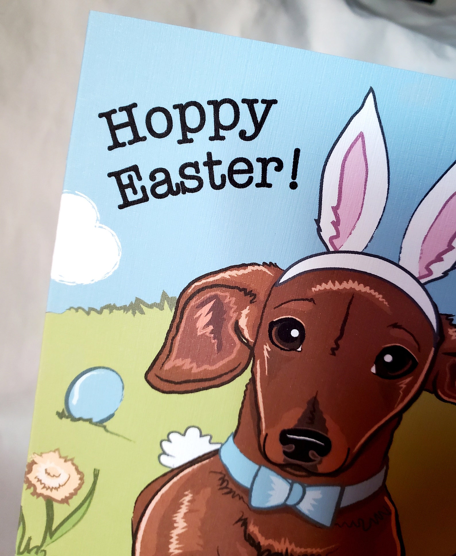 Easter Dachshund Greeting Card - Etsy