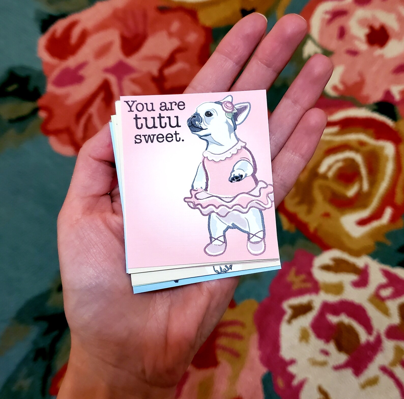 Frenchie Valentines - Candy Colors - Mini Eco-friendly Set of 8 - Etsy
